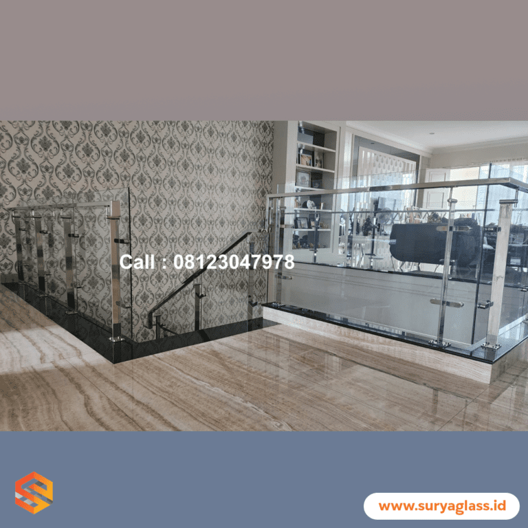 Tiang stainless SUS-304 full plate premium - aplikator kaca tempered ...