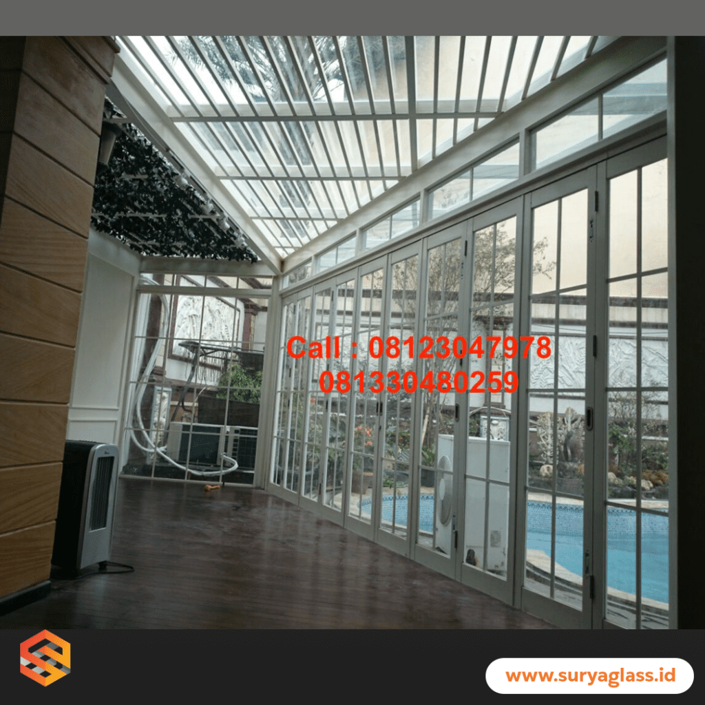 pintu kaca aluminium - aplikator kaca tempered surabaya