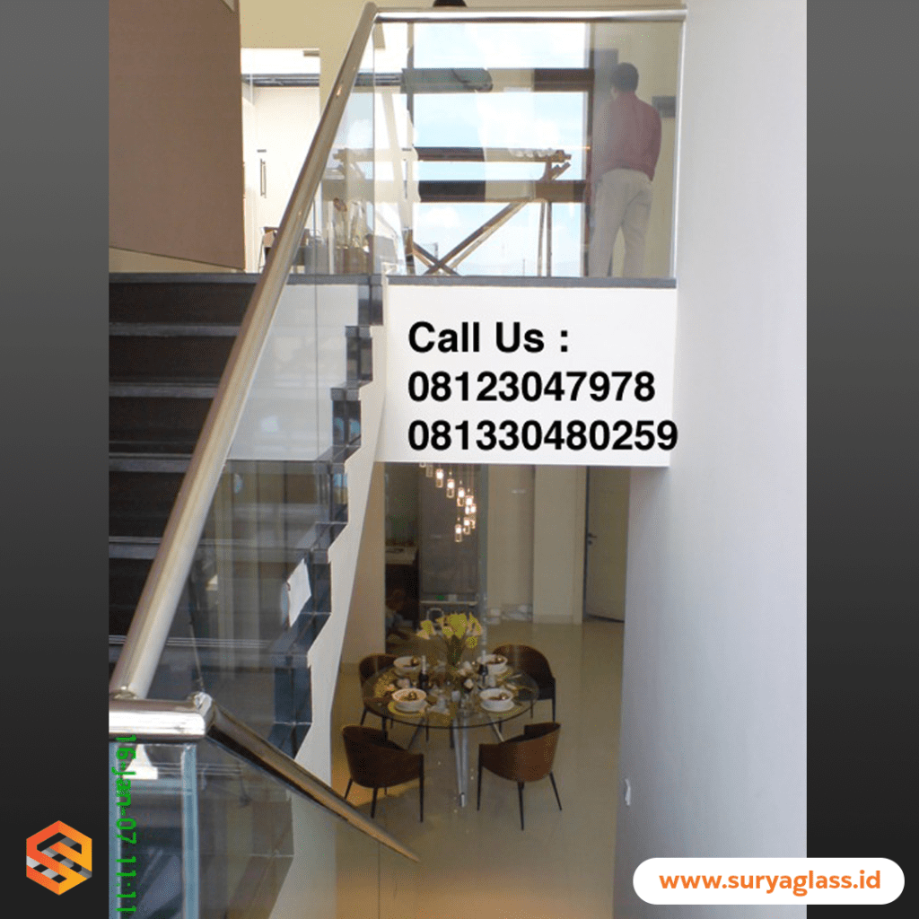 Tiang stainless SUS-304 full plate premium - aplikator kaca tempered ...